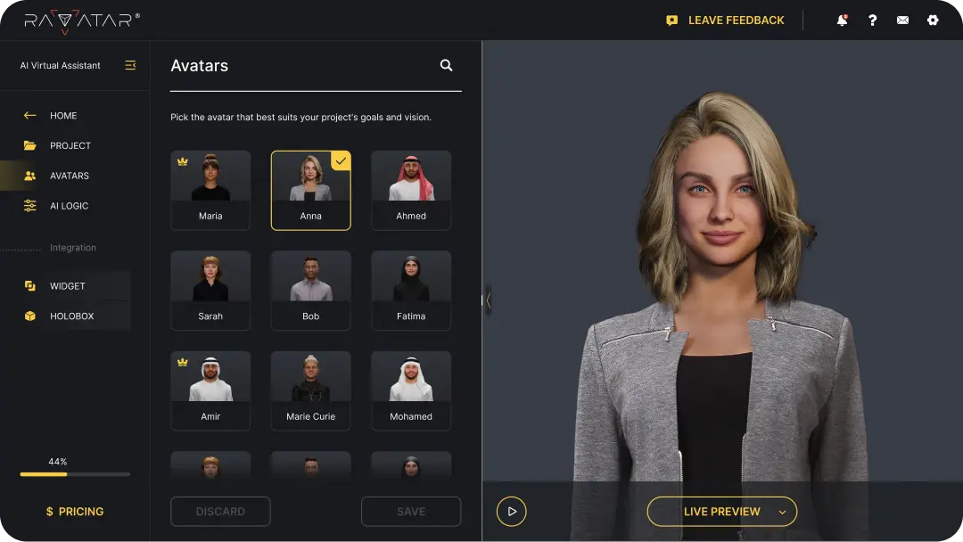Live Avatars - Real-Time AI Avatars for Interactive Human-Machine ...